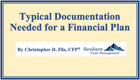 Typical Documentation Needed for a Financial Plan | Resilient Asset ...